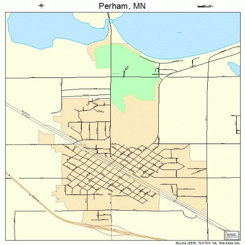 Amazon.com: Large Street & Road Map of Perham, Minnesota MN - Printed ...