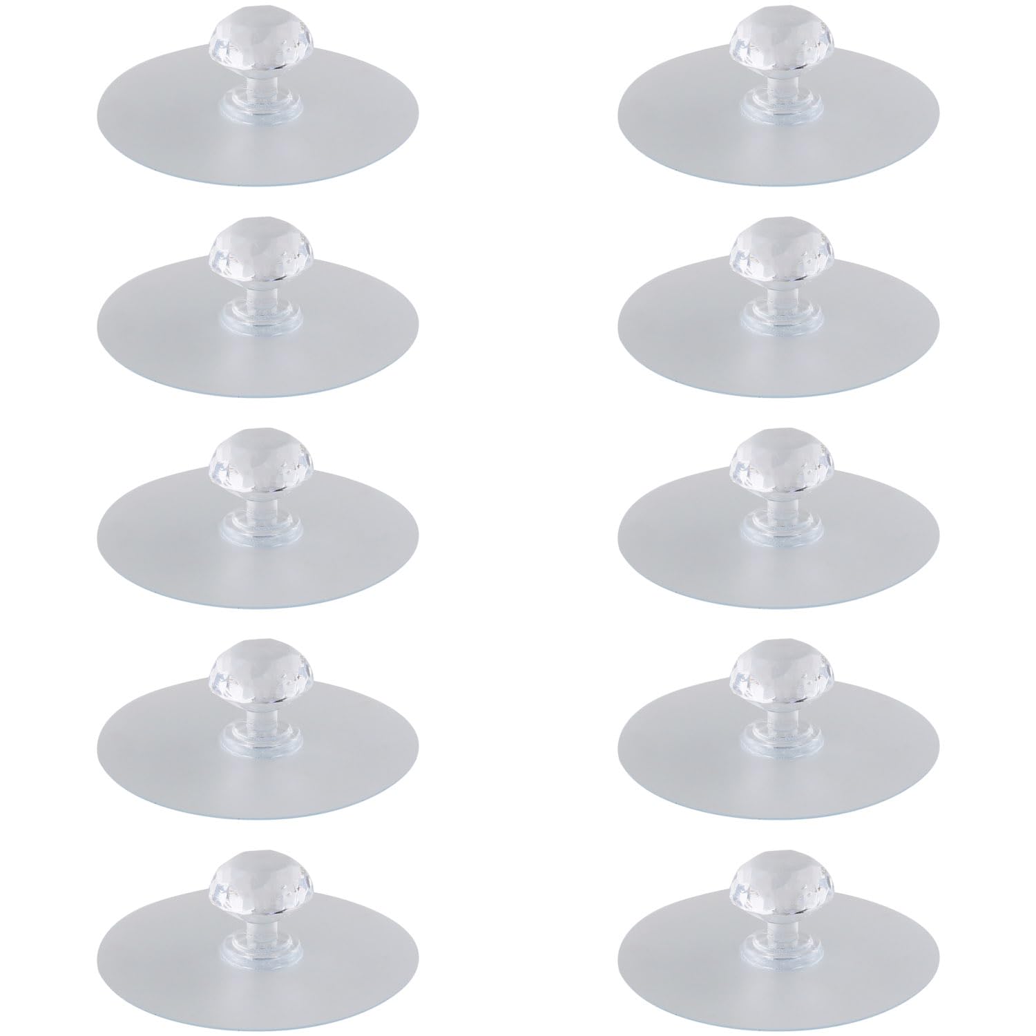 WHYHKJ 10PCS Cabinet Drawer Pull Knobs Self Adhesive Transparent ...