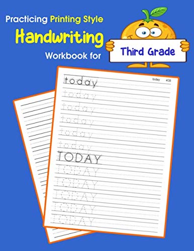 Amazon.com: Practicing Printing Style Handwriting Workbook for Third ...