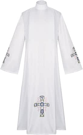 ALB Long Robe Medieval Stage Performance Costume Catholic Adults ...