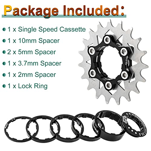 Snapklik.com : MUQZI Bike Single Speed Freewheel Kit Single Speed ...