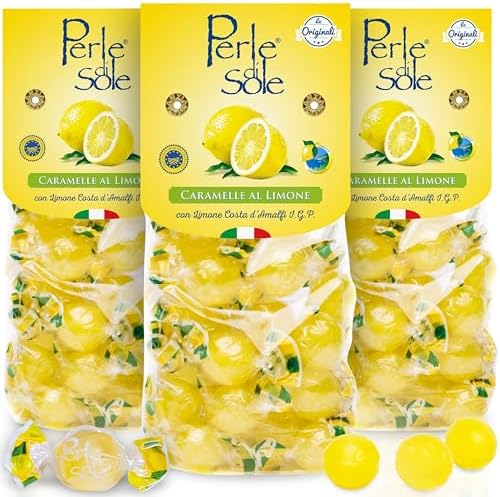 Amazon.com : Perle di Sole Italian Lemon Candy Drops - Lemon Hard Candy ...