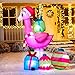 Amazon.com: Joiedomi 6 FT Inflatable Christmas Flamingo with Gift Boxes ...