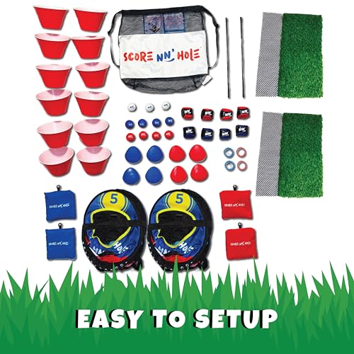 SCORE NN' Hole All-in-1 Cornhole Style Game Set | Skipping Stones ...