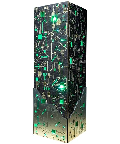 Amazon.com: Cyber Metal-Look Night Lamp | Rectangular Prism Shape | Sci ...