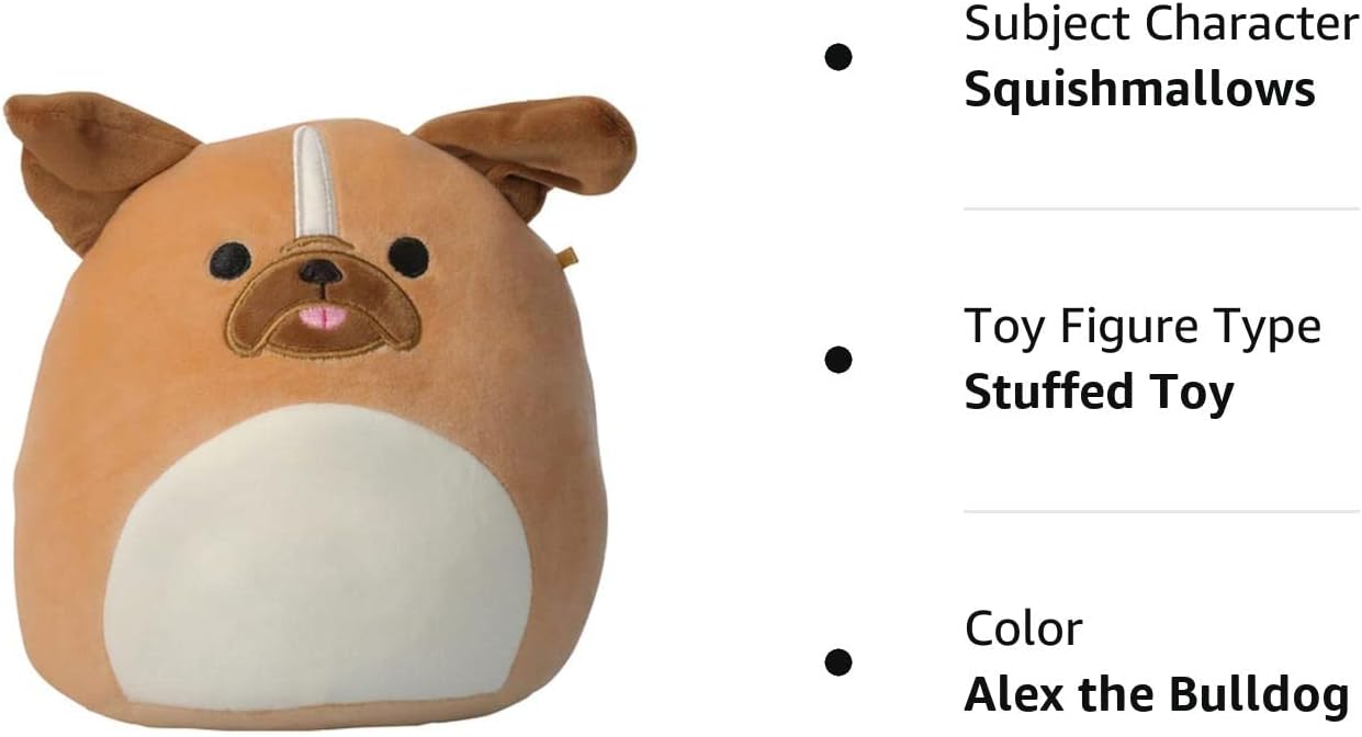 Squishmallow Alex el Bulldog de 7″ – Yaxa Colombia