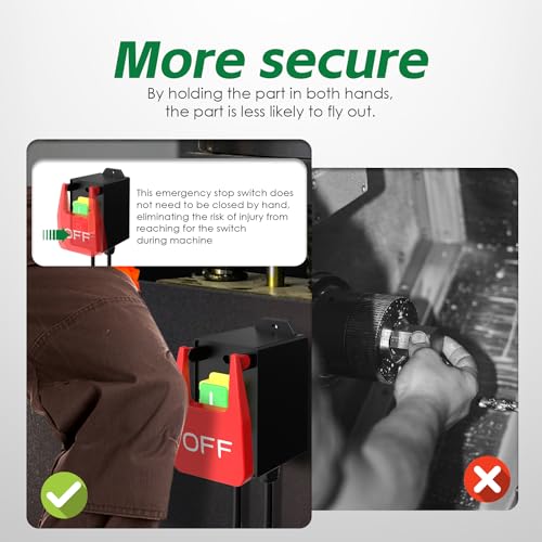 Single Phase On/Off Switch 250V 18A, AIFIZO Emergency Stop Switches Fit ...