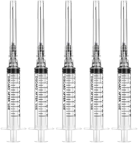 Amazon.com: 10ml Syringe with 22 Gauge 1.5inch Needle, Individual ...
