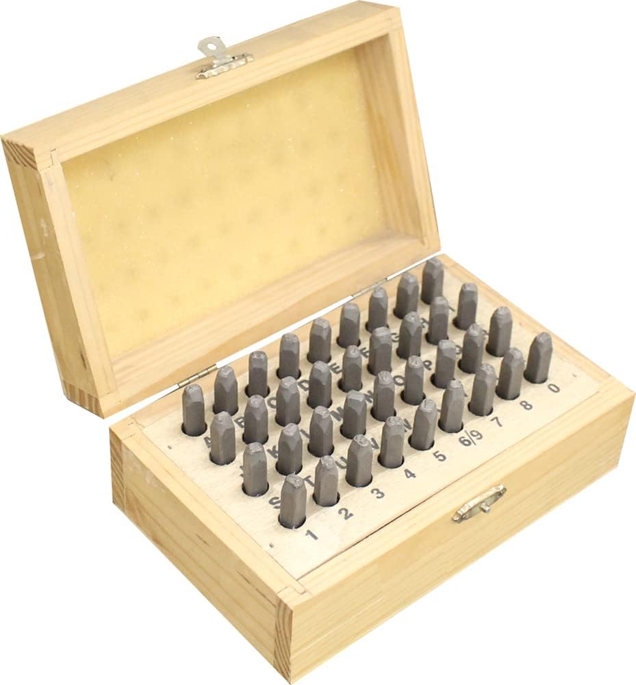 Amazon.com: BENCH WIZARD 36 Pc Number & Letter Punch Set | Punch Size 5 ...