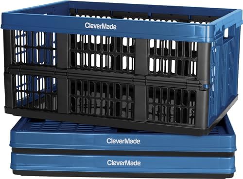 Amazon.com - CleverMade Collapsible Utility Crates 45L (3 Pack ...