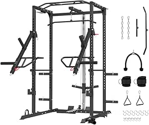 Amazon.com: FAGUS H Power Cage, Multi-Functional Power Rack with Level ...
