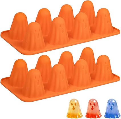 Amazon.com: 2 Packs Ghost Silicone Mold, Halloween Silicone Molds 3D ...