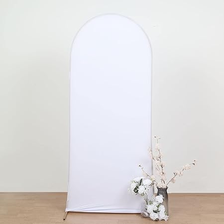 Amazon.com: Efavormart 7ft White Spandex Fit Round Top Backdrop Frame ...