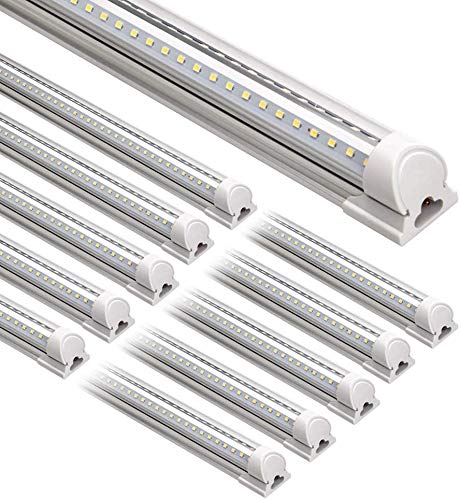 Barrina 8FT LED Shop Light, 72W 9000LM 6500K, Daylight White, V Shaped ...