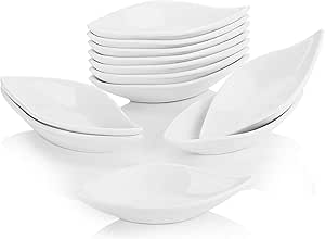 Amazon.com: MALACASA Sauce Dish,4.75" White Dipping Bowls Set,Porcelain ...