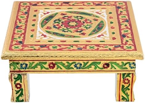Handicrafts Wooden Chowki for Pooja Bhagwan Bajot Pooja Chorang Big ...