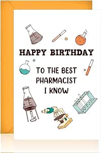 Amazon.com: yaozeio Pharmacist Birthday Card for Druggist Bday Gift ...