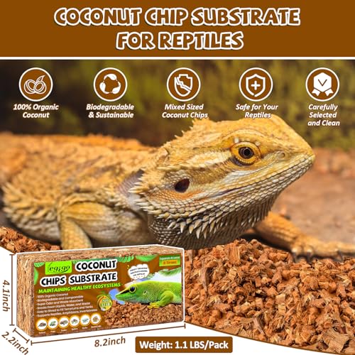 Snapklik.com : 2 Pack Coconut Husk Chip Substrate For Reptiles, Natural ...