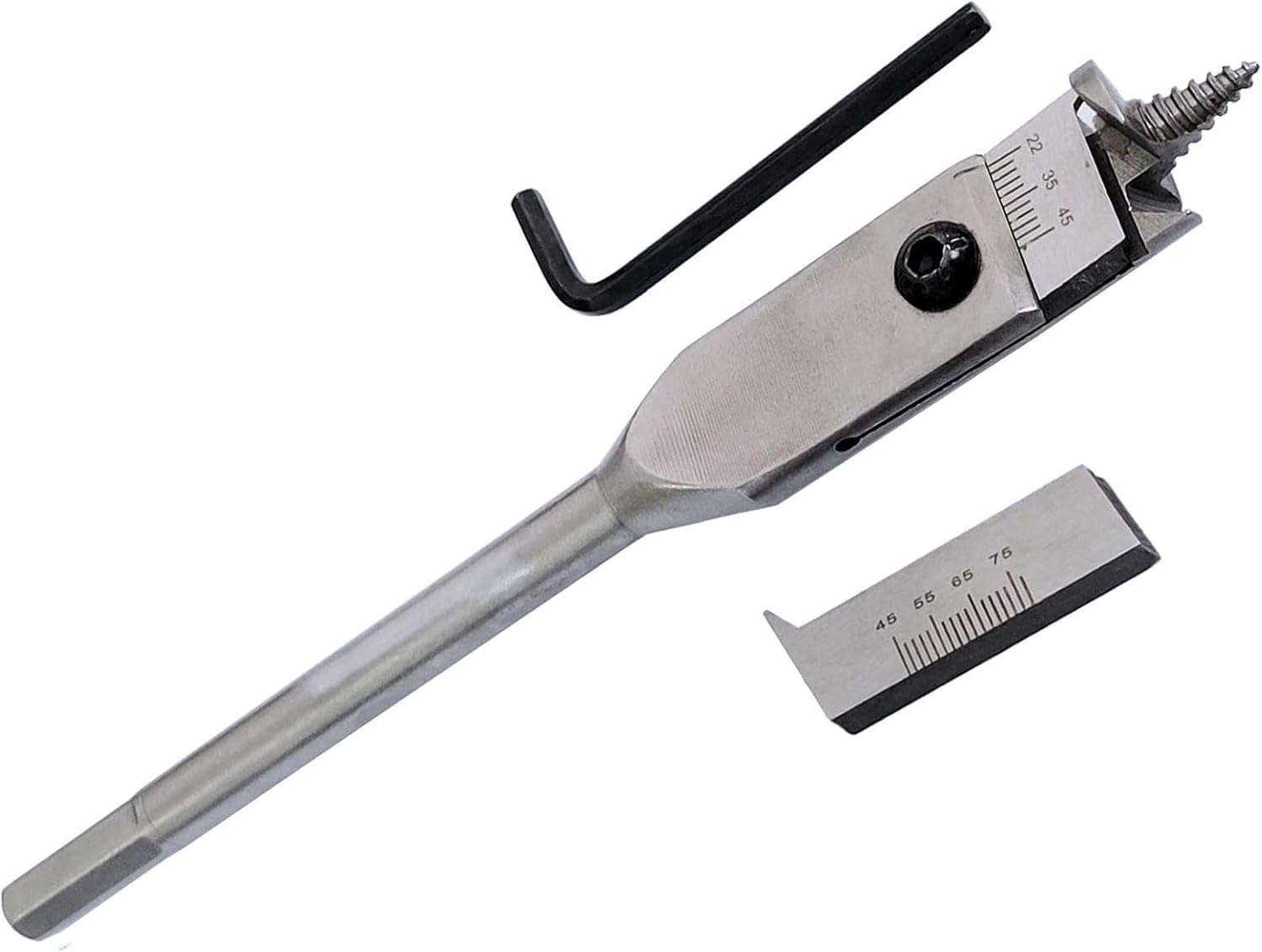 22-76mm Adjustable Spade Bit Tool Expansive Flat Woodworking Boring ...