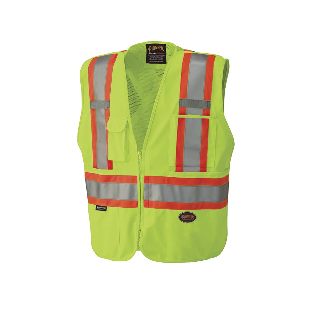 Snapklik.com : Pioneer Hi Vis Tear-Away Mesh Back Safety Vest For Me ...