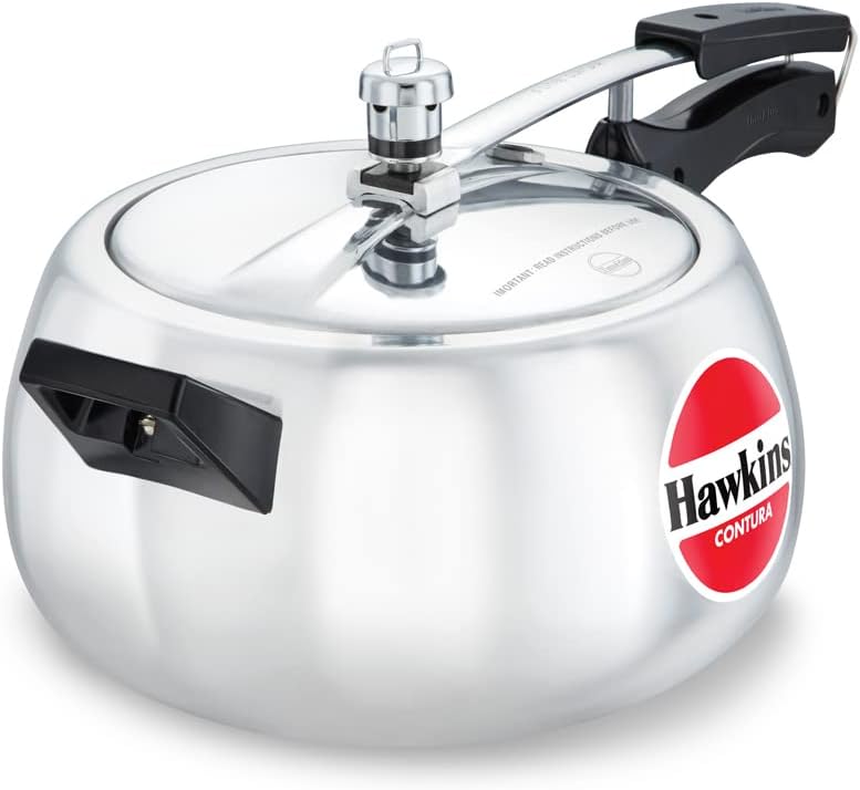 Amazon.com: Hawkins 5 Litre Contura Pressure Cooker, Stainless Steel ...