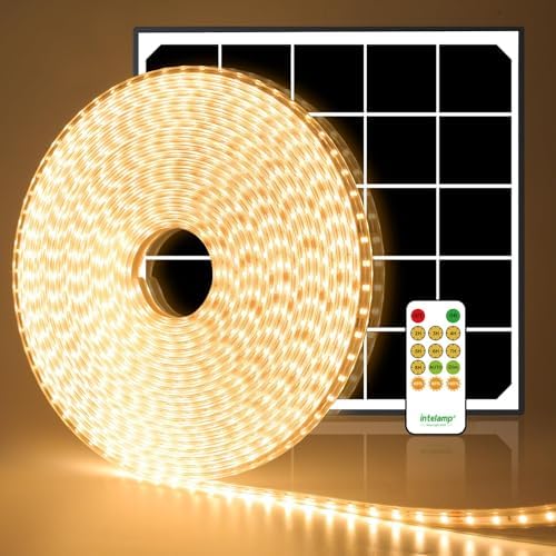 Lightonight Solar Strip Lights Outdoor, LED Strip Lights Solar Powered ...