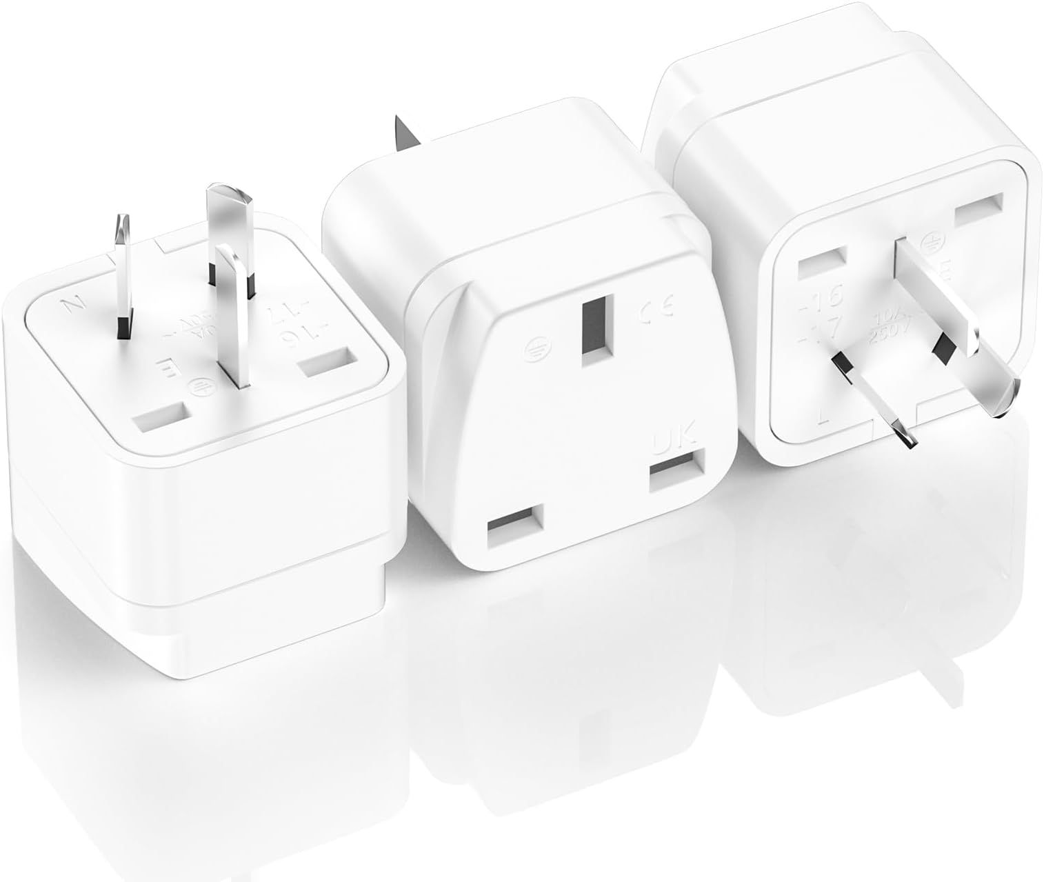 LENCENT 2X UK to Australia China Plug Adapter, Grounded Australian ...