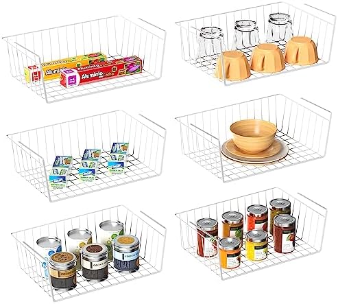 Amazon.com - Bellsal Under Shelf Basket, 6 Pack Metal Hanging Wire ...