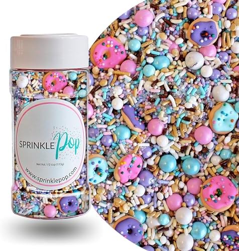 Amazon.com: Sprinkle Pop Donut Sprinkle Mix| Lavender White Gold Pink ...