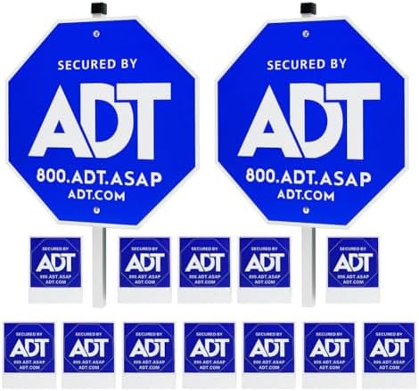 Amazon.com: 28" ADT Security Signs for Yard with Stake12 Pcs Window ...