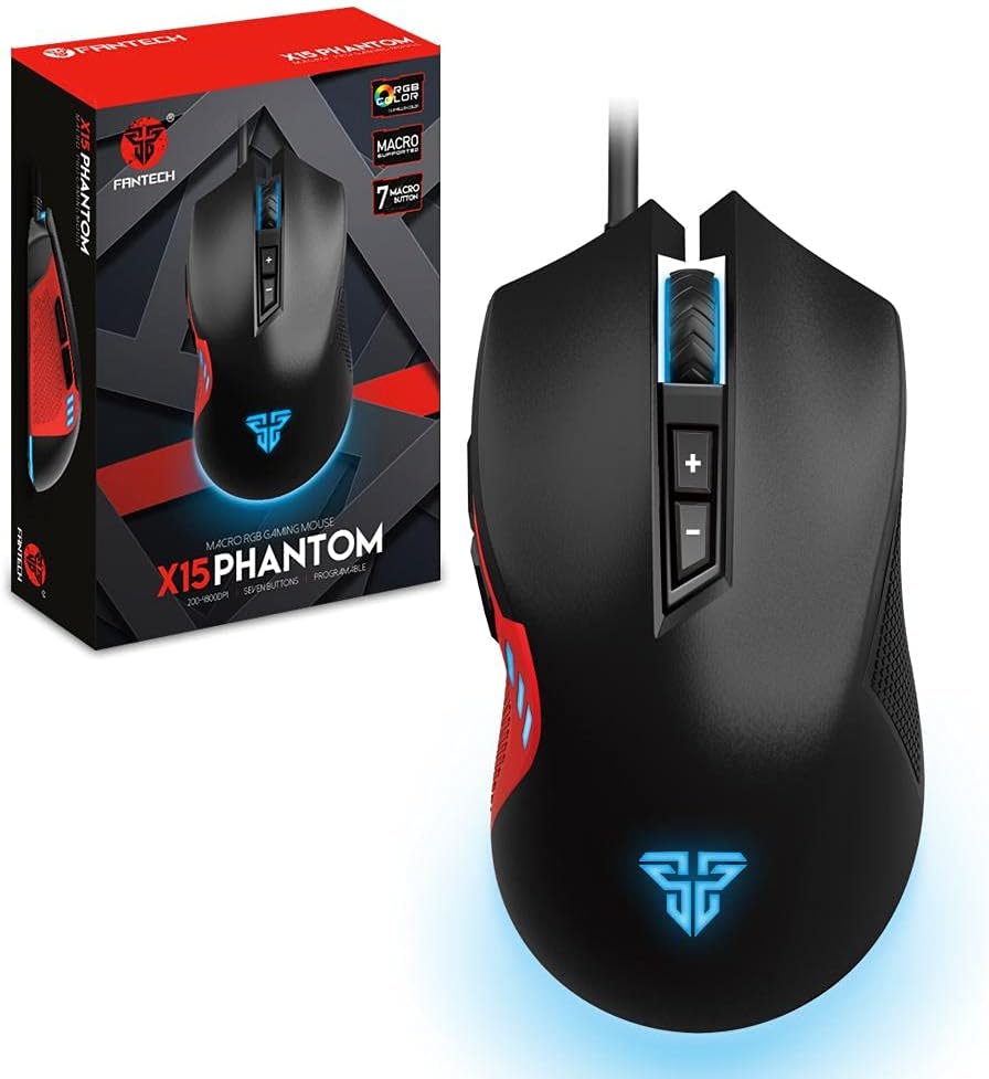 Fantech Phantom X15 RGB Gaming Mouse with Optical Sensor 4800 Dpi, 7 ...