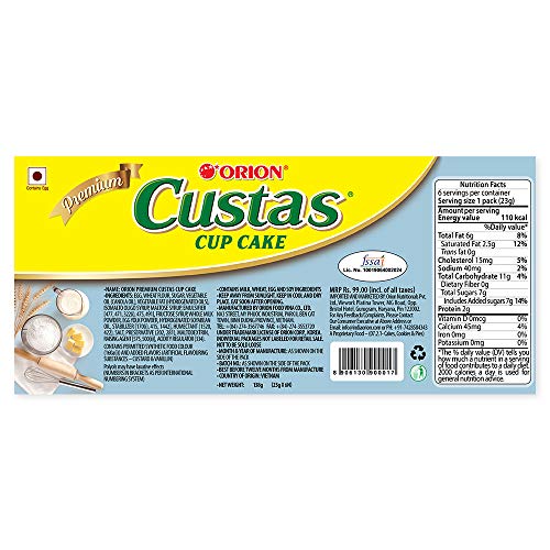 ORION Premium Custas Cupcake - Imported Korean Snack, 138g - Price History