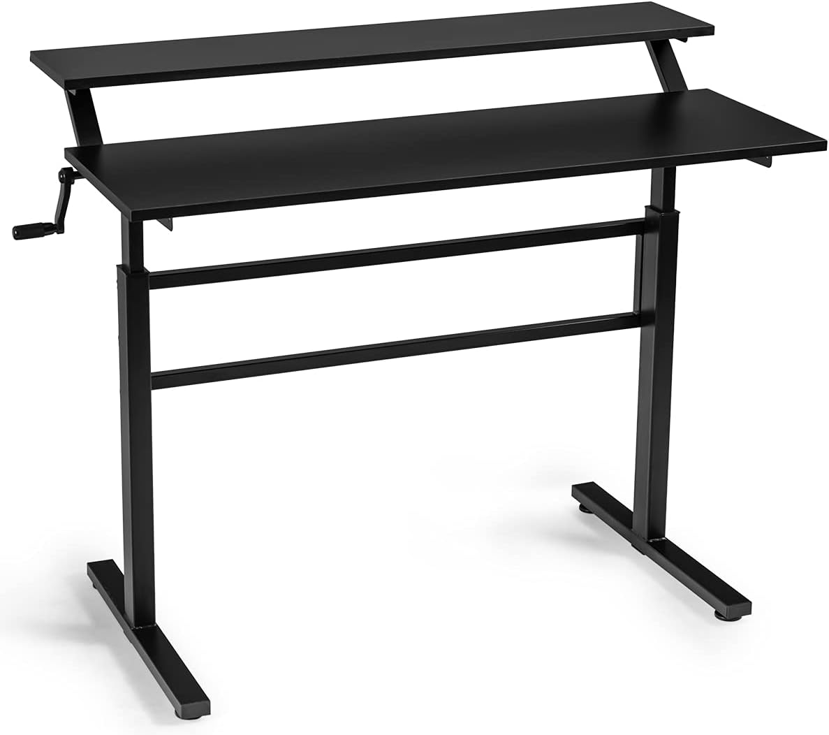 SFAREST Height Adjustable Standing Desk, Sit Stand Computer Table with ...