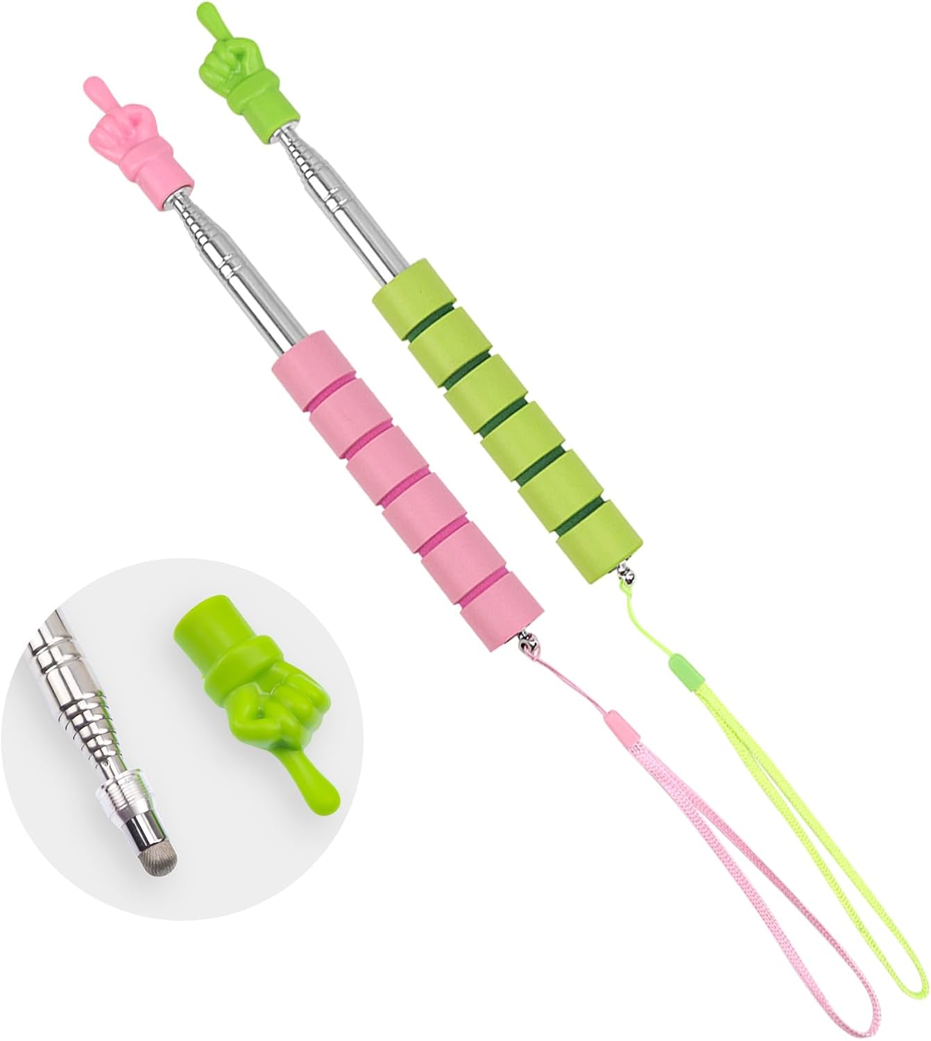 Amazon.com : 2 in 1 Telescopic Teachers Pointer, Extendable Hand ...