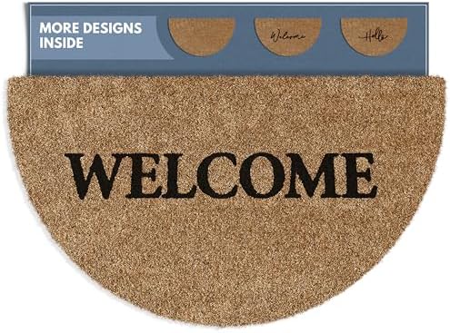 Amazon.com : Barnyard Designs Half Moon Doormat Welcome Mat for ...