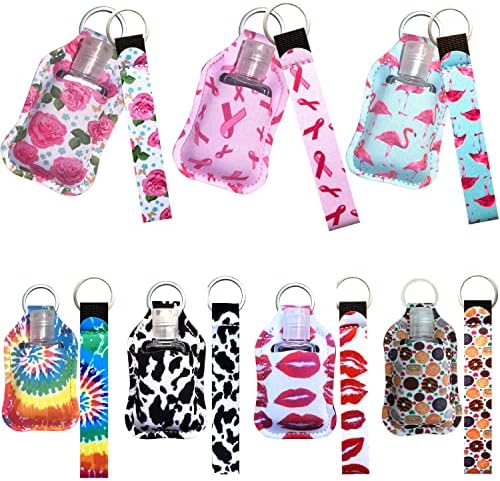 Amazon.com : Duufin 40 Pieces Hand Sanitizer Keychain Holders Set ...
