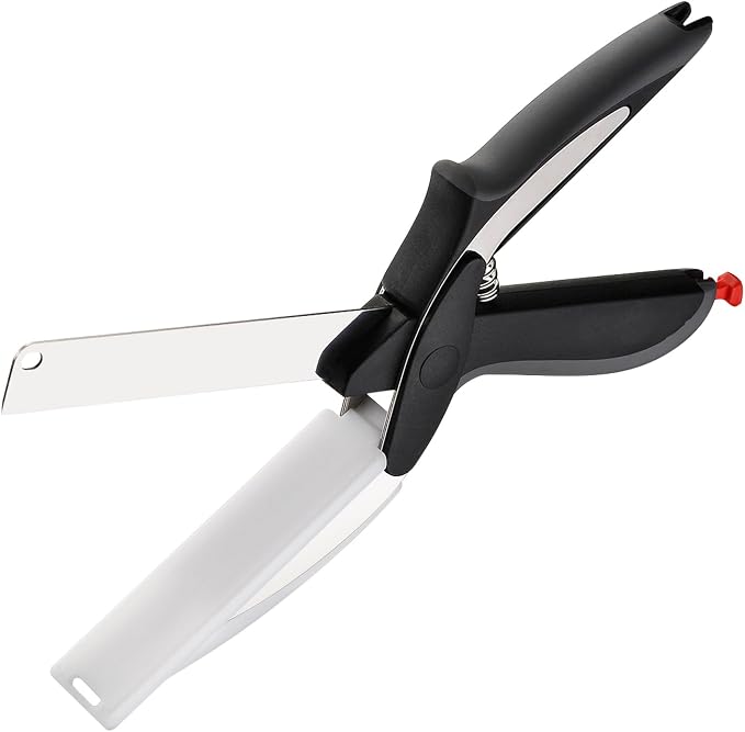 Amazon.com: Kitchen Scissors for Food – 2 in 1 Stainless Steel Blade ...
