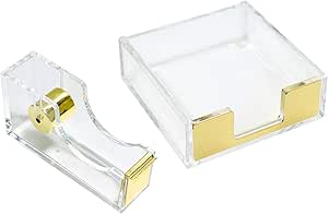 Amazon.com : MultiBey Clear Acrylic Sticky Note Holder & Tape Dispenser ...