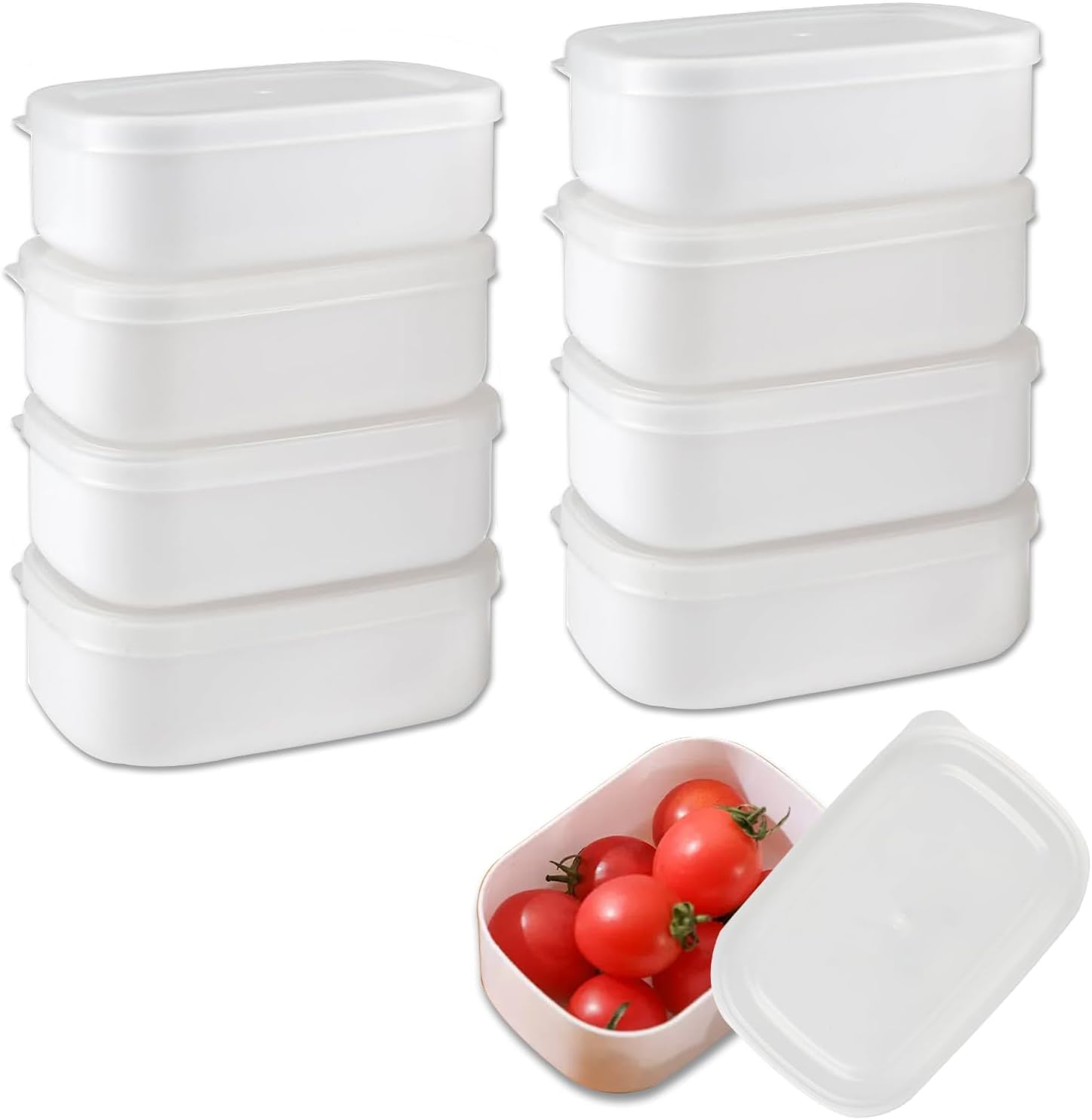 UOSIWYA Small Food Containers with Lids, 8 Pcs Plastic Container Lunch ...