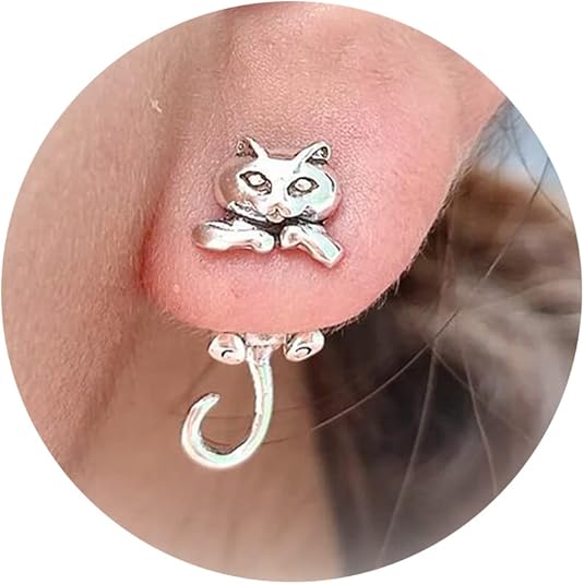 Amazon.com: Cat Earrings for Women Trendy Stuff Cute Cat Gifts for ...