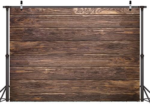 Amazon.com : LYWYGG 8x6ft Thin Vinyl Brown Wood Backdrop Photographers ...