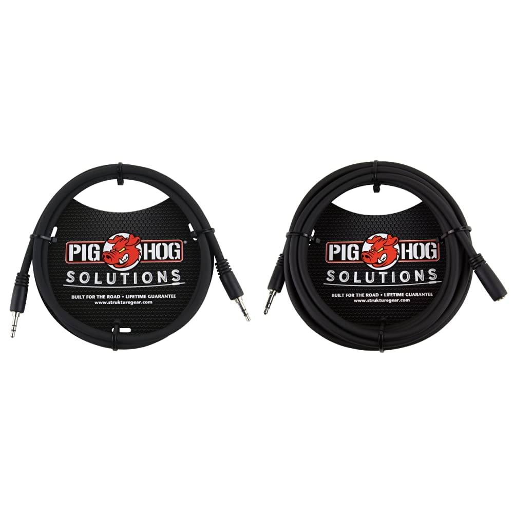 Amazon.com: Pig Hog PX-T3503 3.5mm TRS Instrument Cable, 3 Feet & PHX35 ...