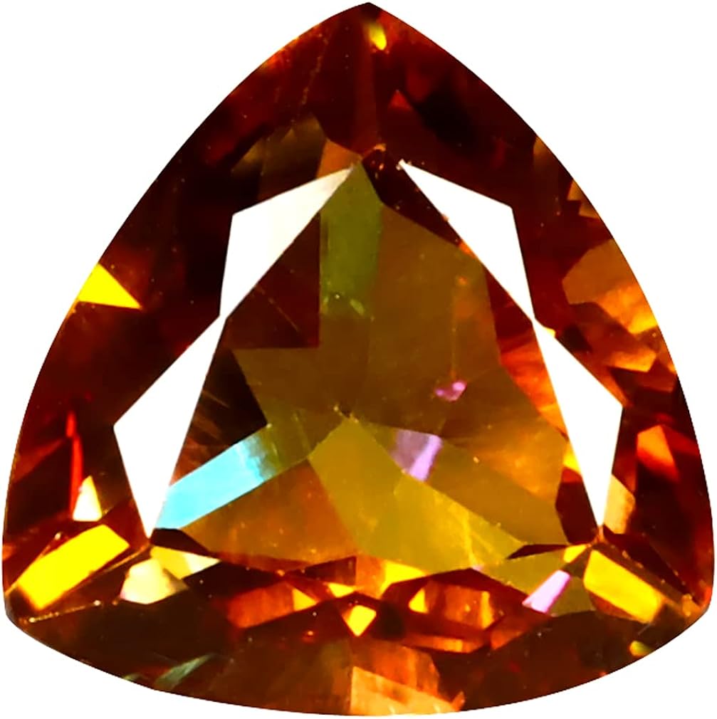 Deluxe Gems 4.42 ct Trillón (10 x 10 mm) Recubrimiento de color Azótico ...