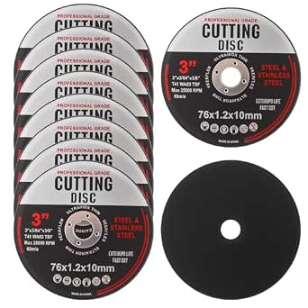 76mm Cutting Discs, 3 inch Cut Off Wheels for Angle Grinder, Stainless ...