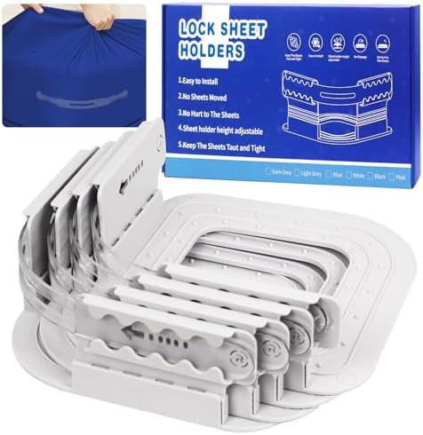 Zayin Bed Sheet Holder, No Slip Sheet Locks for Corners, Sheet ...