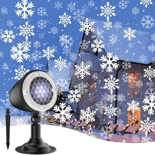 Amazon.com: Syslux Snowfall LED Light Projector with Snowstorm Effect ...