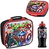 Marvel Kids Lunch Box 3 Piece Set Avengers Insulated Lunch Bag Snack Box 430ml Spiderman Water ...