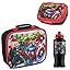 Marvel Kids Lunch Box 3 Piece Set Avengers Insulated Lunch Bag Snack Box 430ml Spiderman Water ...
