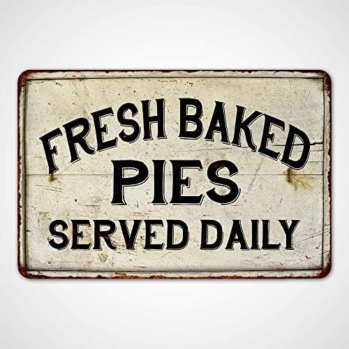 Amazon.com: Fresh Baked Pies Sign Bakery Signs Kitchen Baker Moms Decor ...