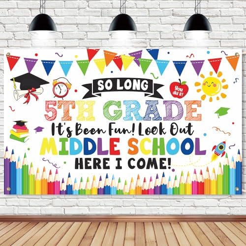 Amazon.com : So Long 5TH Grade It's Been Fun Look Out Middle School ...